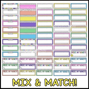 Bright Student Desk Plates | Student Name Tags | Desk Name Plates for ...