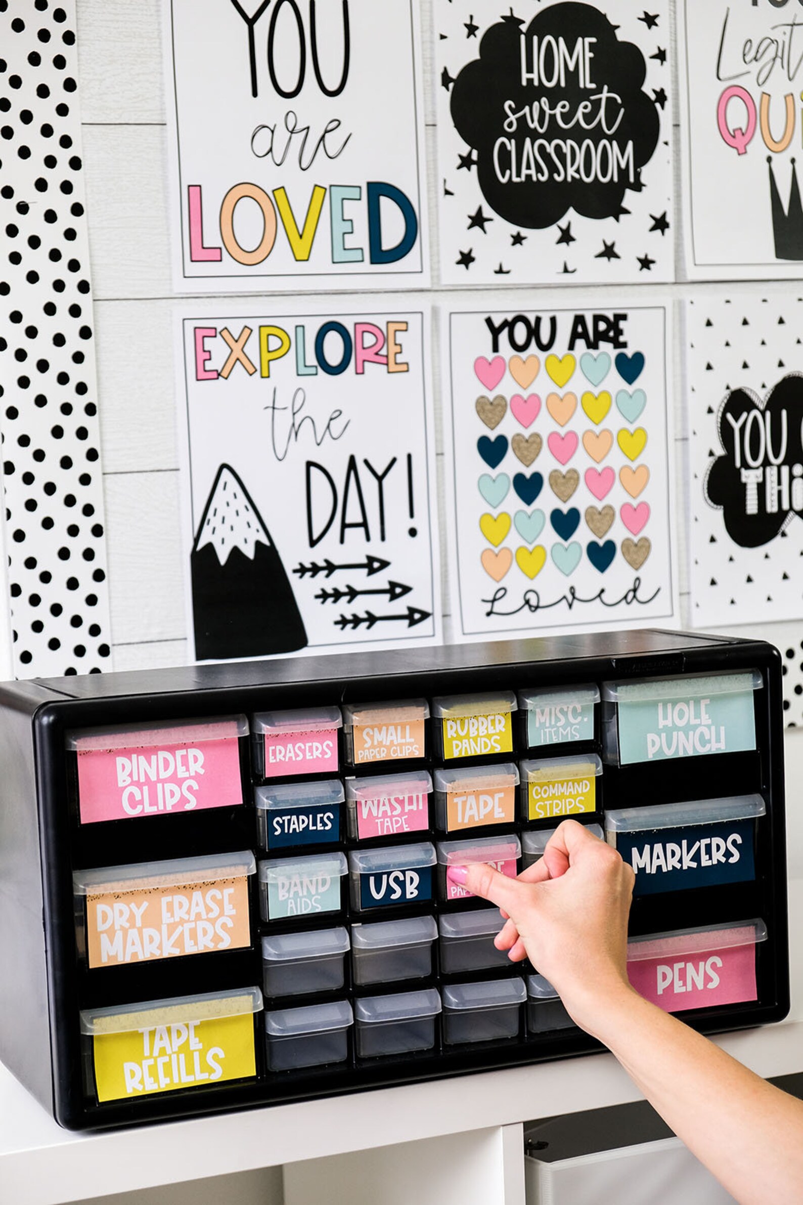 Bold Brights Teacher Toolbox Labels: Colorful Classroom Decor (digital ...