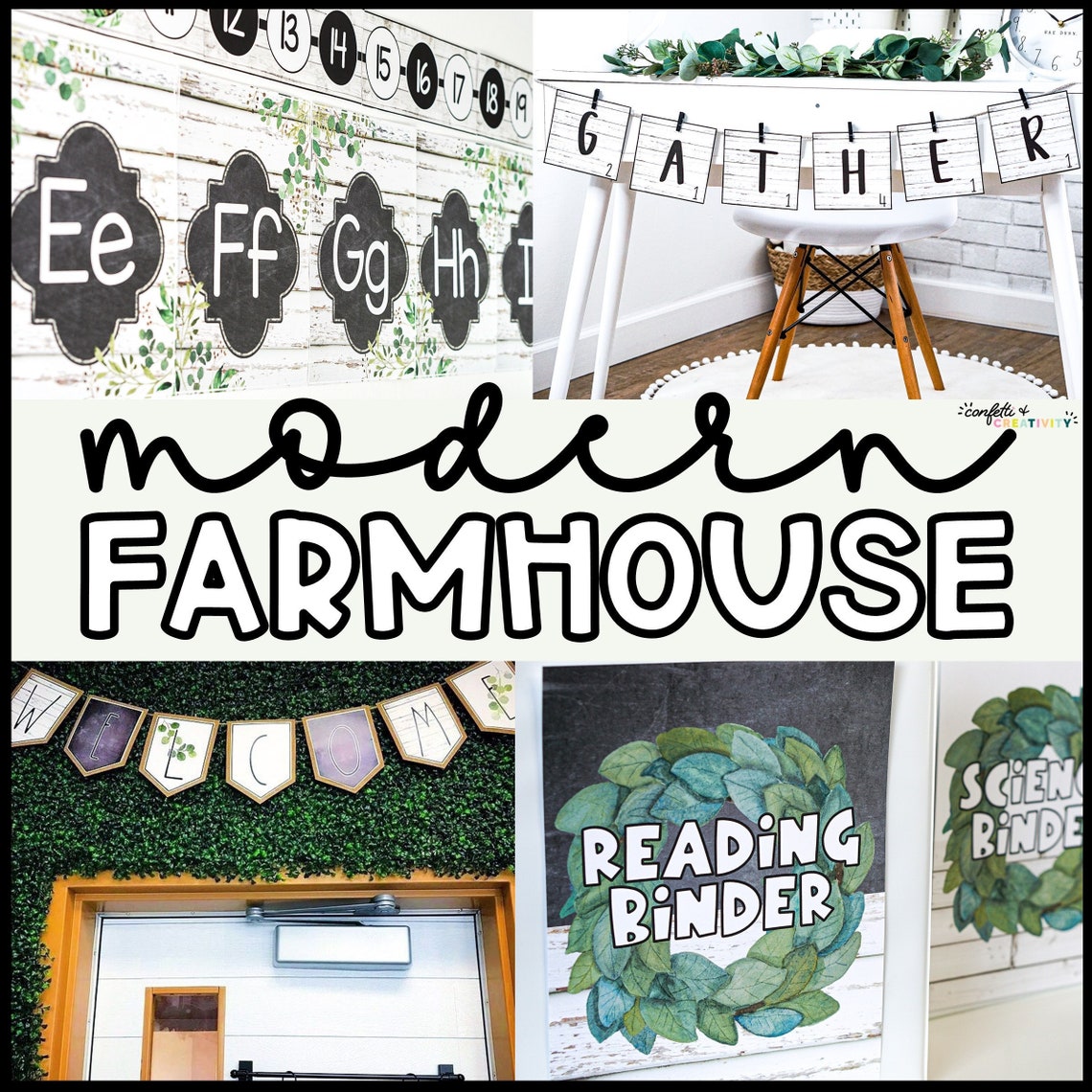 MODERN FARMHOUSE Classroom Decor Bundle Farmhouse Classroom - Etsy
