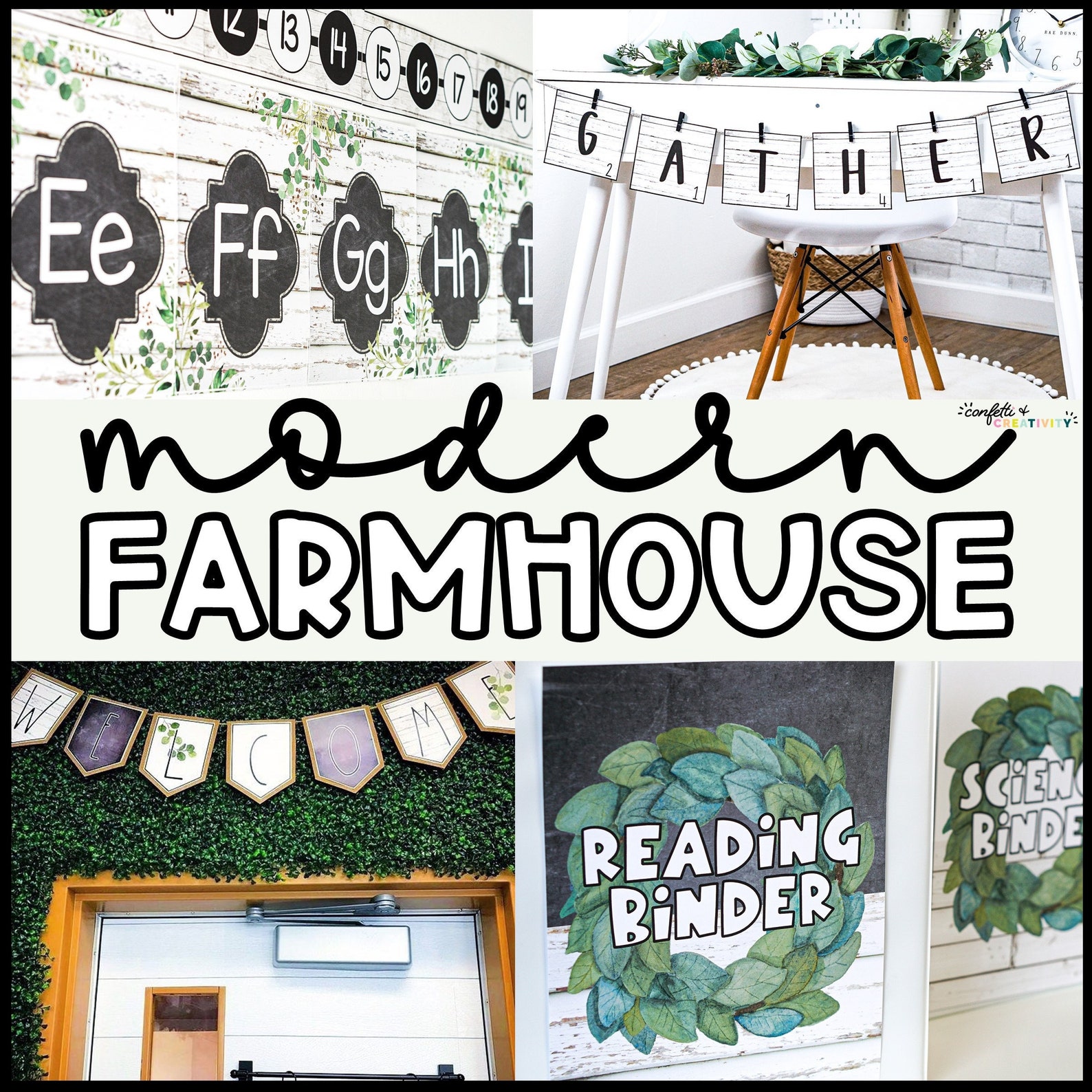 MODERN FARMHOUSE Classroom Decor Bundle Farmhouse Classroom - Etsy