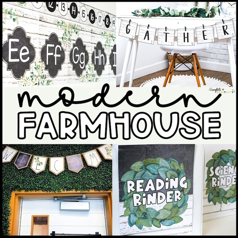 MODERN FARMHOUSE Classroom Decor Bundle Farmhouse Classroom - Etsy