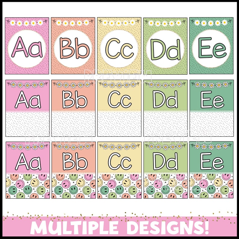 Retro Alphabet Classroom Posters: A-Z Printable Decor (digital Download ...