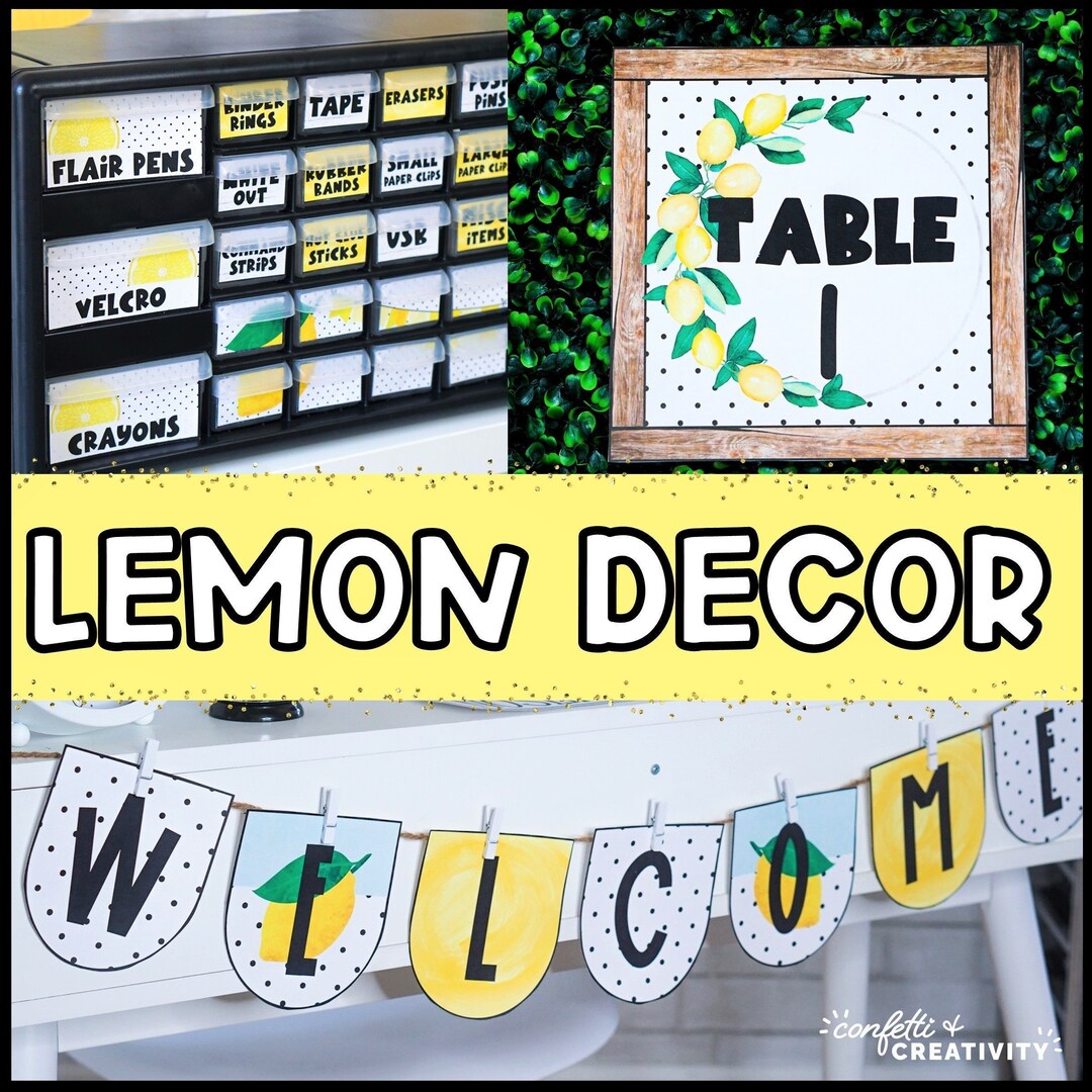 Lemon Farmhouse Classroom Decor Bundle (digital Download) - Etsy