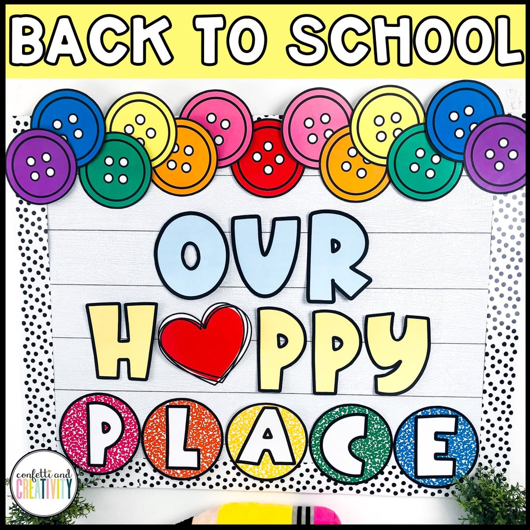 Printable "our Happy Place" Bulletin Board Kit: Back to School ...