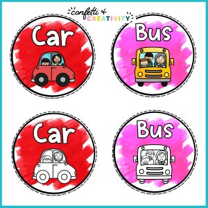 Watercolor How We Go Home Dismissal Chart Template | How We Go Home ...