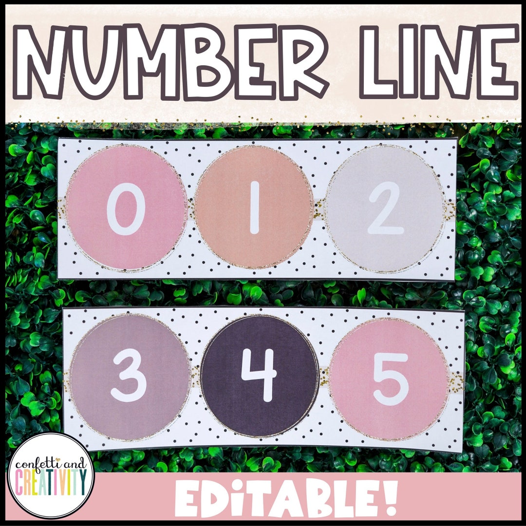 Boho Neutral Classroom Number Line | Boho Classroom Decor | Number Line ...