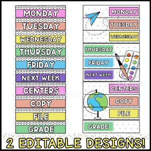 Bright 10 Drawer Rolling Cart Labels | Teacher Trolley Labels | Teacher ...