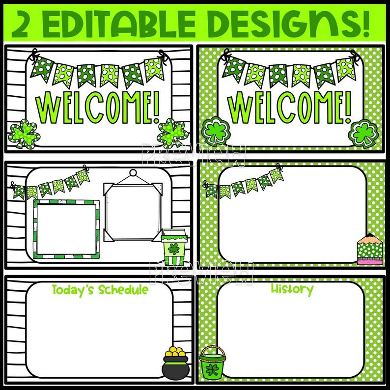 St. Patrick's Day Google Slides & Powerpoint Templates - Etsy