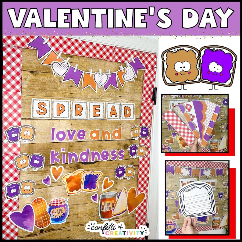 Valentine's Day Classroom Door Decor Kit: Spread Love & Kindness ...