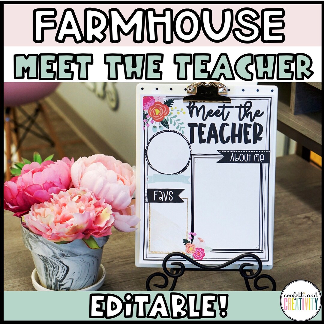 Floral Classroom Meet the Teacher Template (digital Download) - Etsy