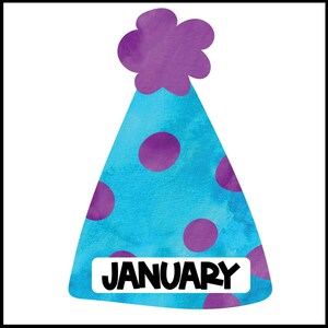 Watercolor Classroom Birthday Display: Bulletin Board Decor (digital ...