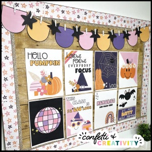 Halloween Bulletin Board Posters | Halloween Classroom Decor | Holiday ...