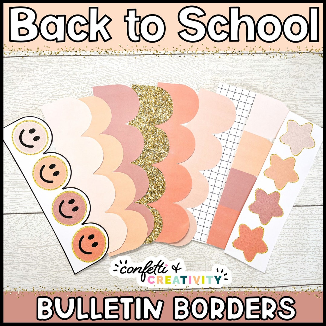 PRINTABLE Back to School Bulletin Board Borders | Bulletin Board ...