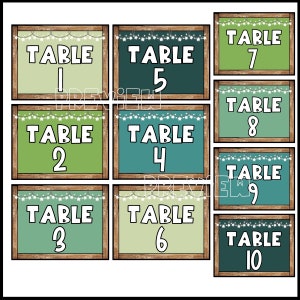 Table Numbers for the Classroom | Nature Classroom Decor | Classroom ...