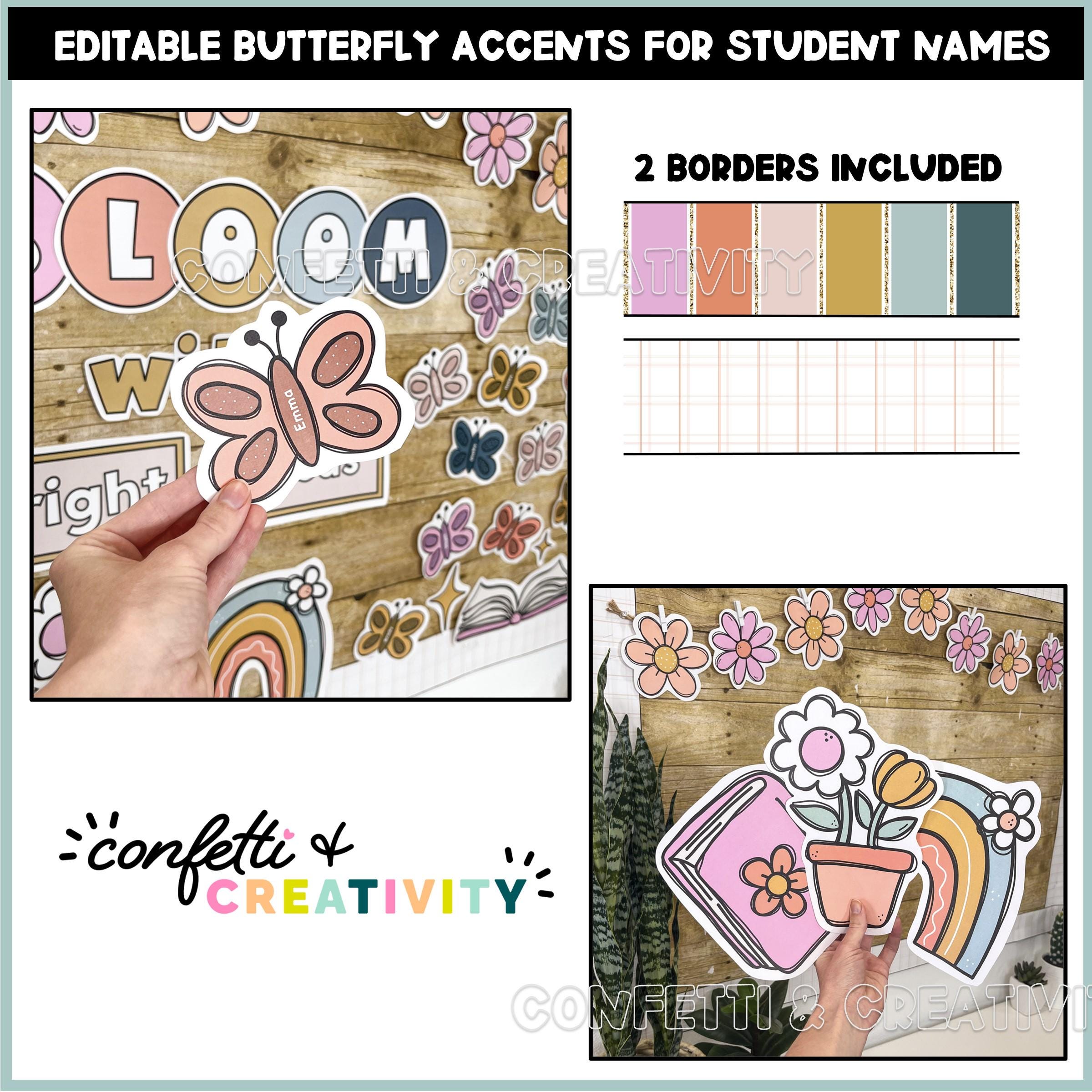 Spring Classroom Door Decor Kit: Butterfly Theme (digital Download) - Etsy