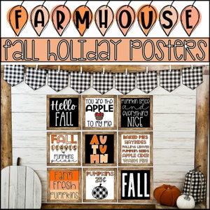 FARMHOUSE Classroom Holiday Posters Bundle | Classroom Decor Bundle ...