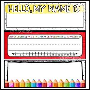 Watercolor Student Desk Plates | Student Name Tags | Desk Name Plates ...