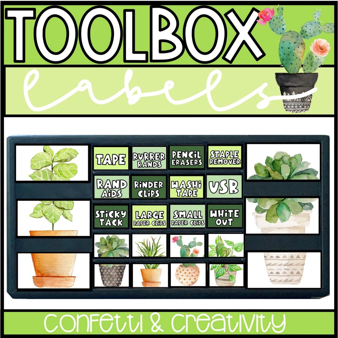 Plant Teacher Toolbox Editable Labels | Plant Classroom Decor | Teacher ...