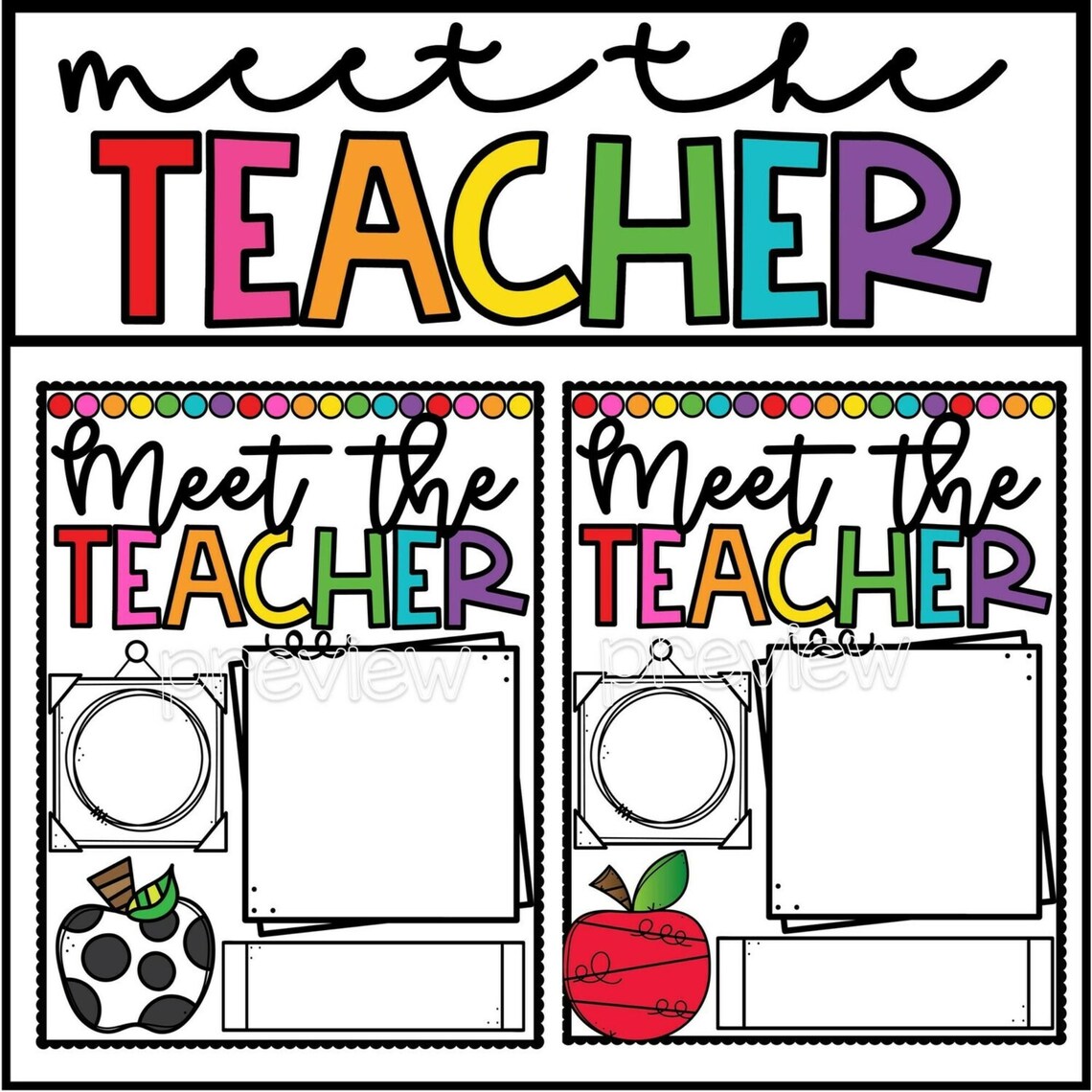 Editable Meet the Teacher Template | Colorful Classroom | Open House ...