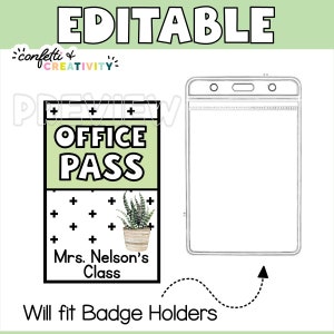 PRINTABLE Classroom Hall Passes Personalized Classroom Hall Pass ...