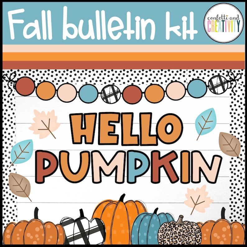 Fall Classroom Bulletin Board Kit: Hello Pumpkin Decor (digital ...