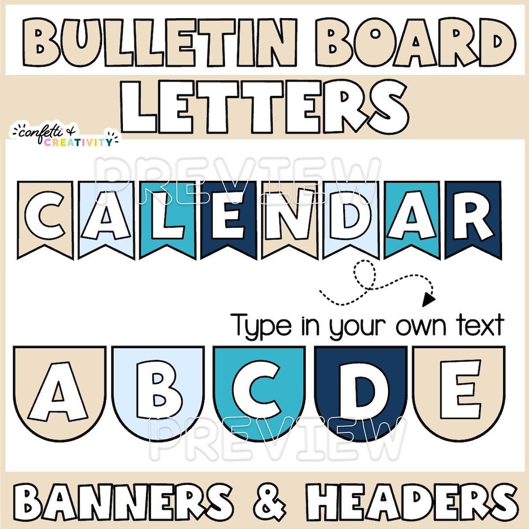 Bulletin Board Letters | Bright Bulletin Board Letters | Editable ...