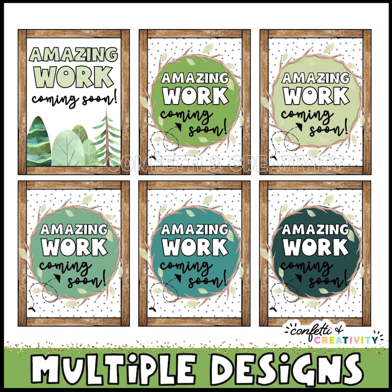 Amazing Work Coming Soon Poster | Classroom Bulletin Board Decor ...
