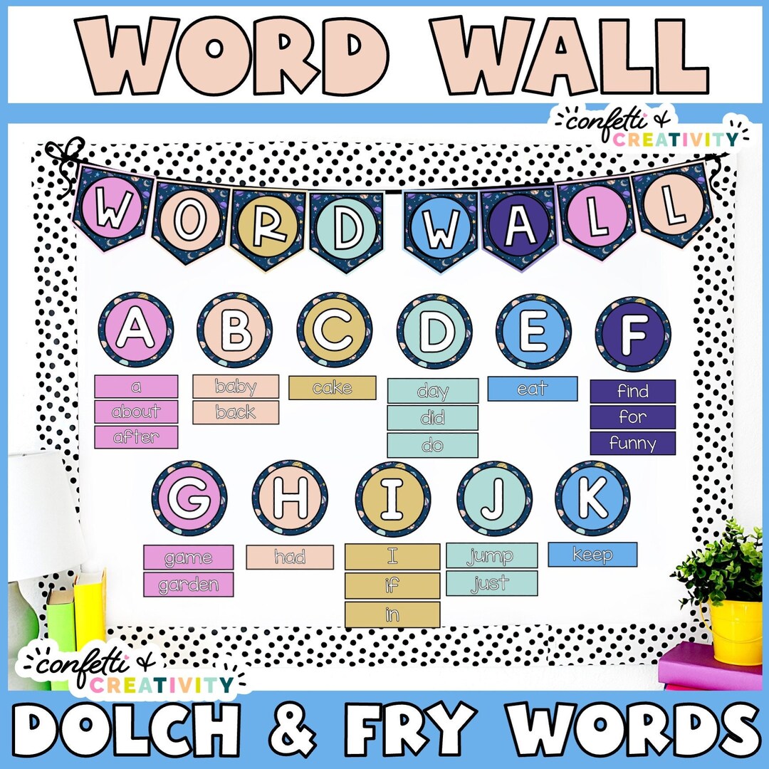 Space Word Wall Classroom Display | Alphabet Word Wall | Editable Word ...