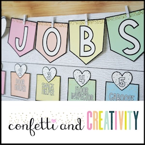 Pastel Classroom Jobs Display | Editable Classroom Jobs | Classroom Job ...