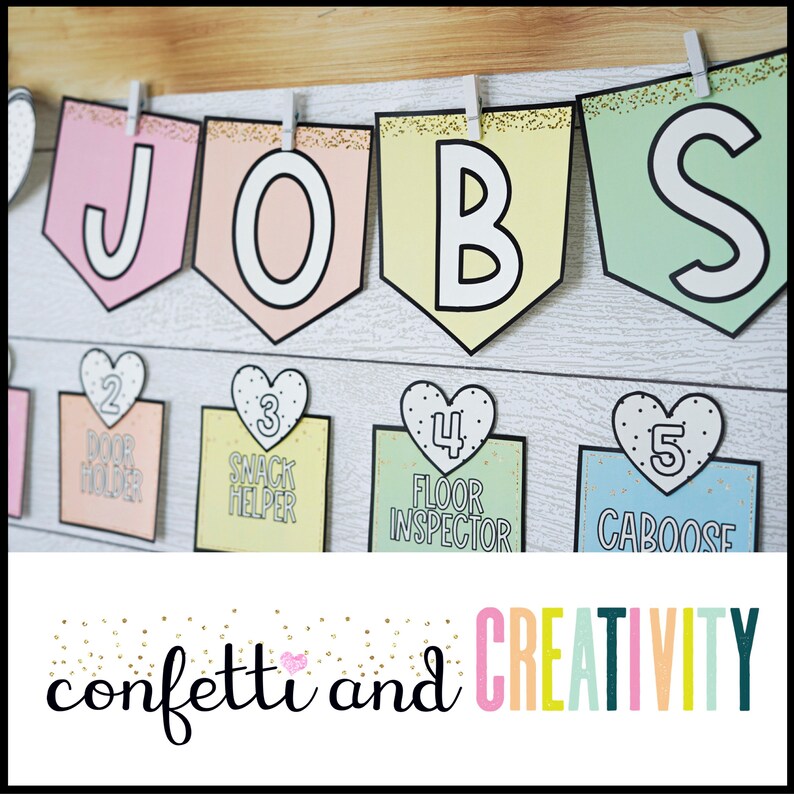 Pastel Classroom Jobs Display Editable Classroom Jobs - Etsy