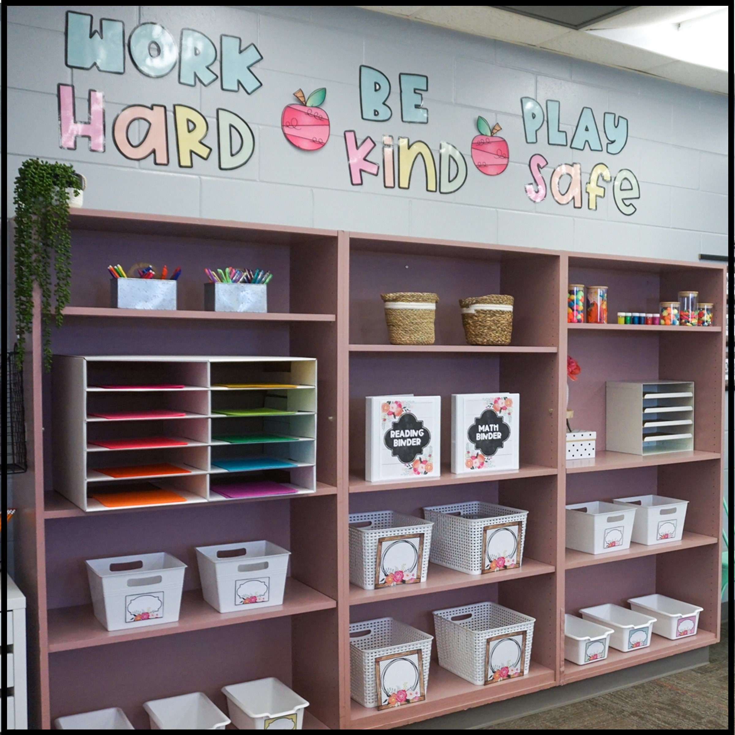 Classroom Rules Sign: Work Hard, Be Kind, Play Safe (digital Download ...
