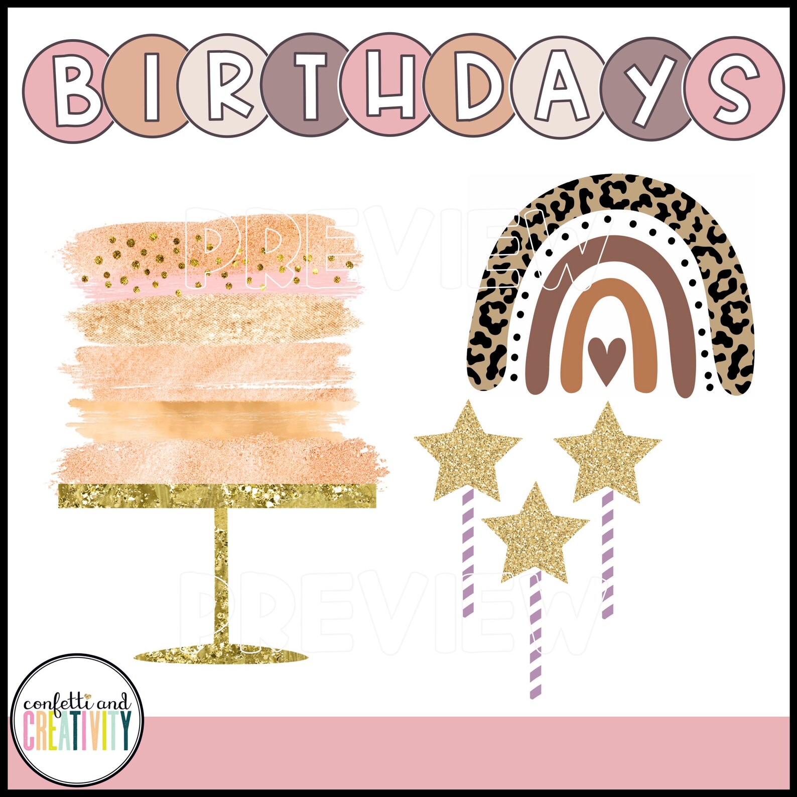 Boho Neutral Classroom Birthday Display Birthday Board for Classroom ...