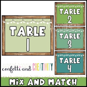 Table Numbers for the Classroom | Nature Classroom Decor | Classroom ...