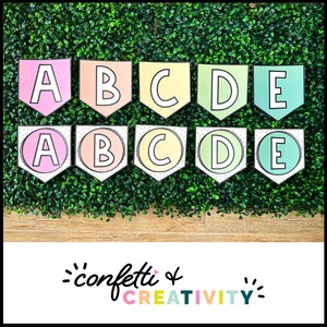 Alphabet Banner for the Classroom | Retro Classroom Decor | ABC Banner ...