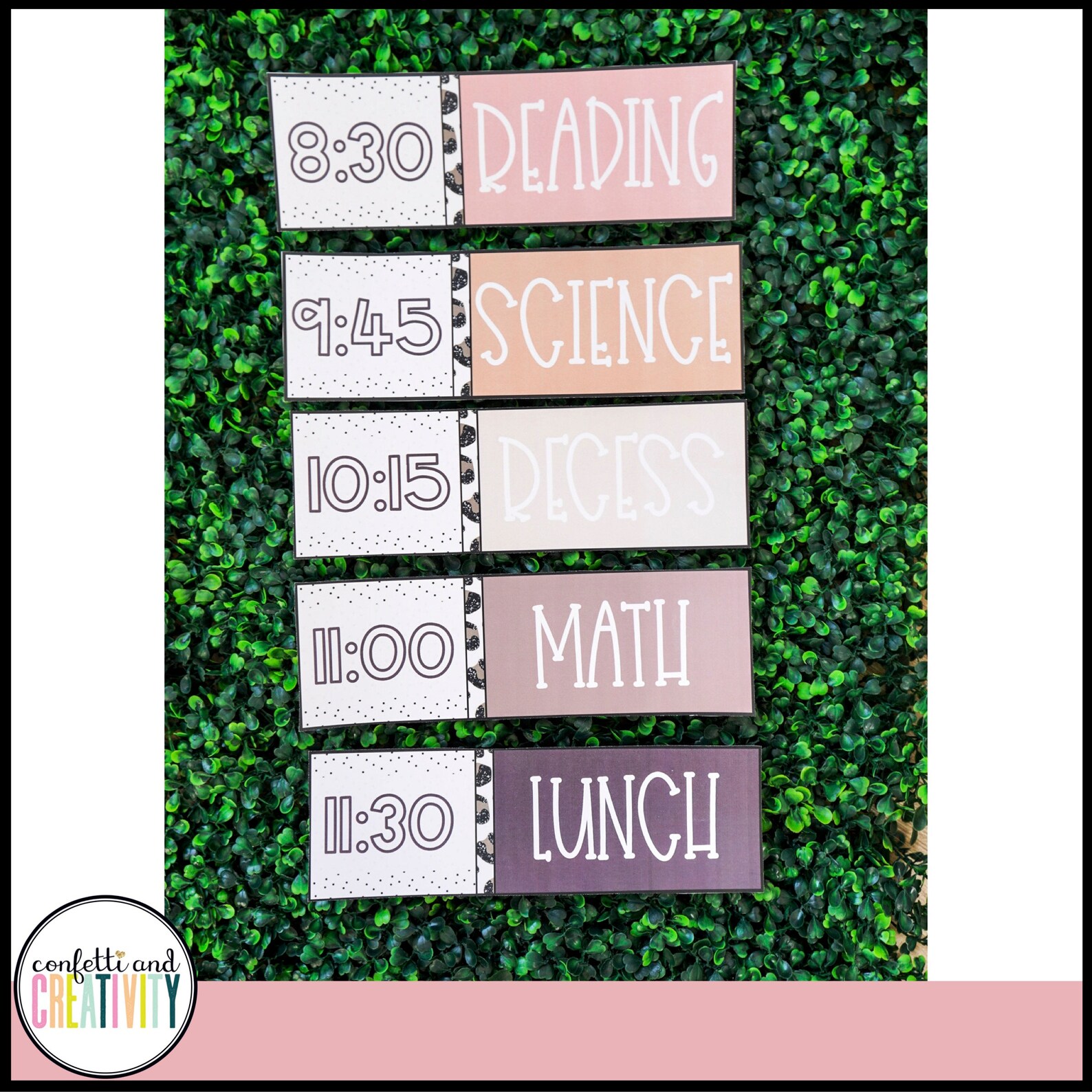 Boho Neutral Classroom Schedule Editable Classroom Schedule - Etsy
