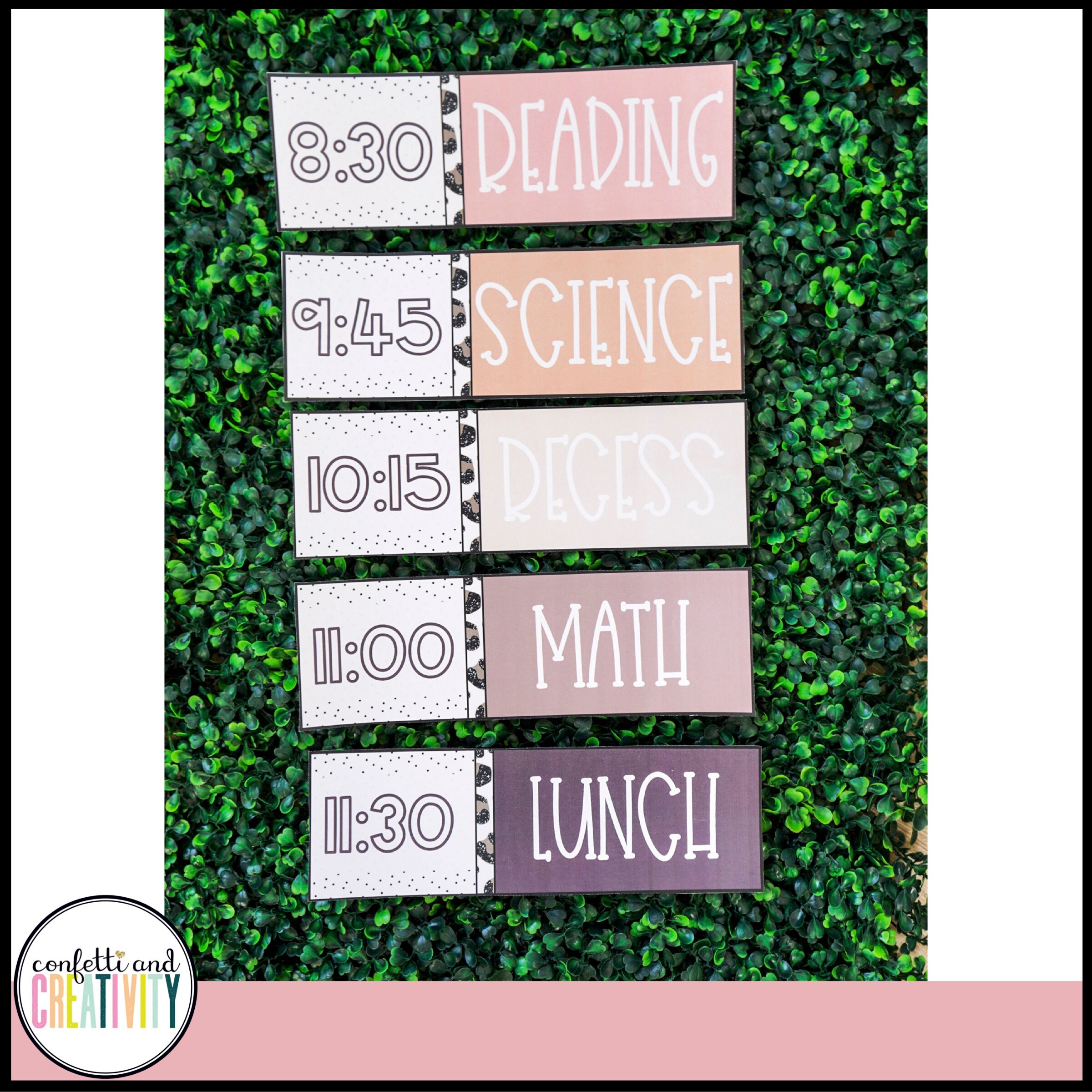Boho Classroom Schedule Cards: Editable Neutral Decor (digital Download ...