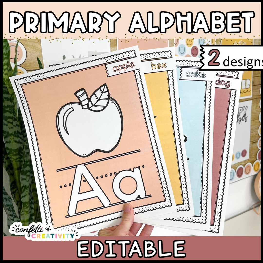 Neutral Classroom Alphabet Posters | Alphabet Display | Animal Alphabet ...