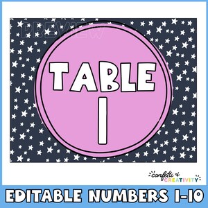 Table Numbers for the Classroom | Space Classroom Decor | Classroom ...