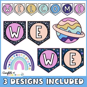 Editable Classroom Welcome Banner | Space Classroom Decor | Classroom ...