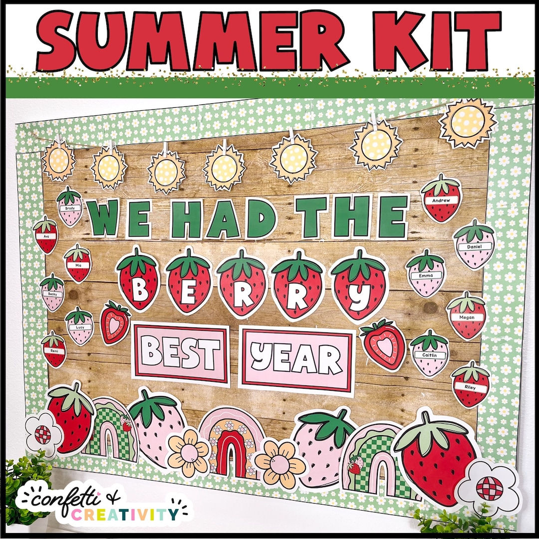 SUMMER Bulletin Board | Strawberry Summer Bulletin Board | Bulletin ...