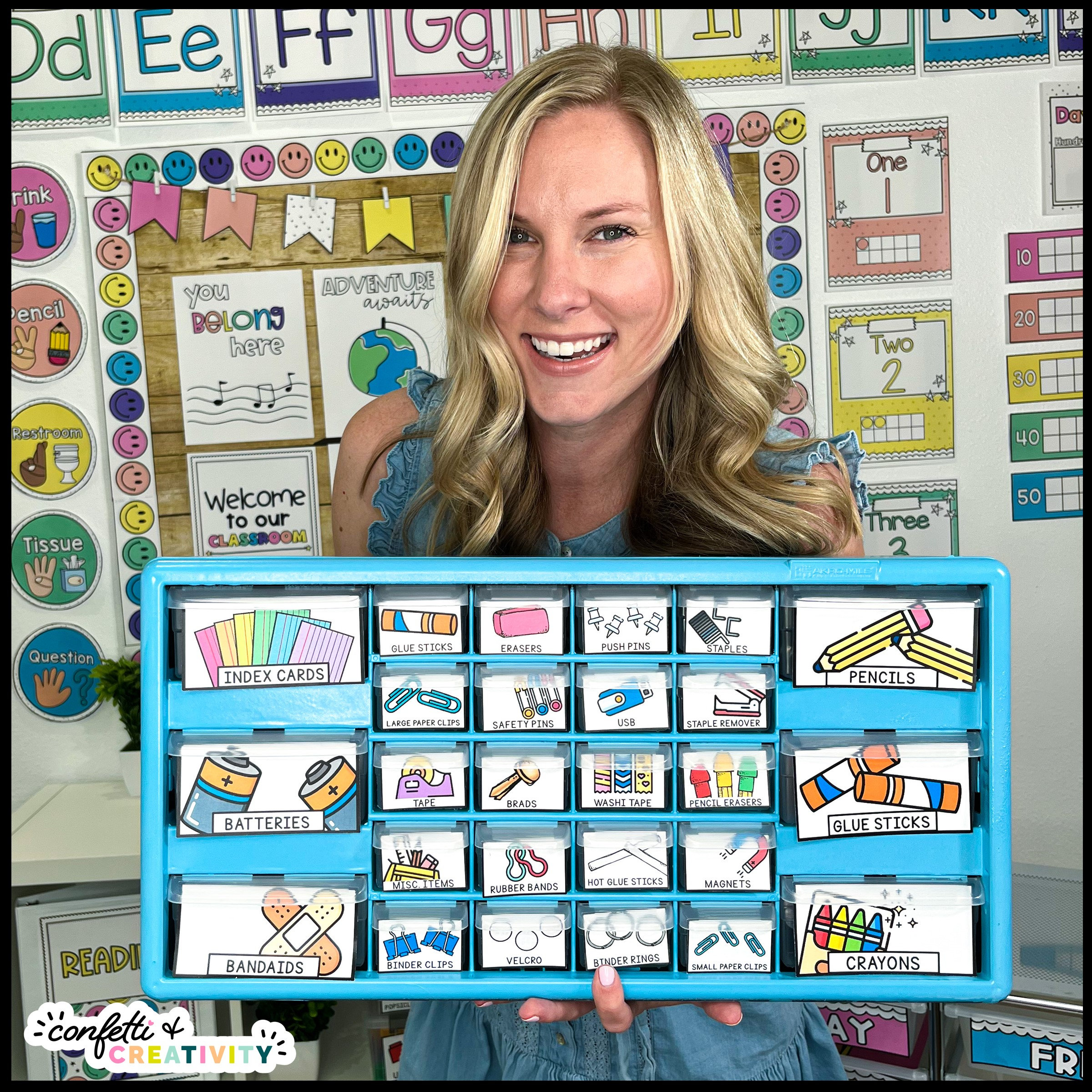 Bright Teacher Toolbox Labels: Classroom Decor (digital Download) - Etsy