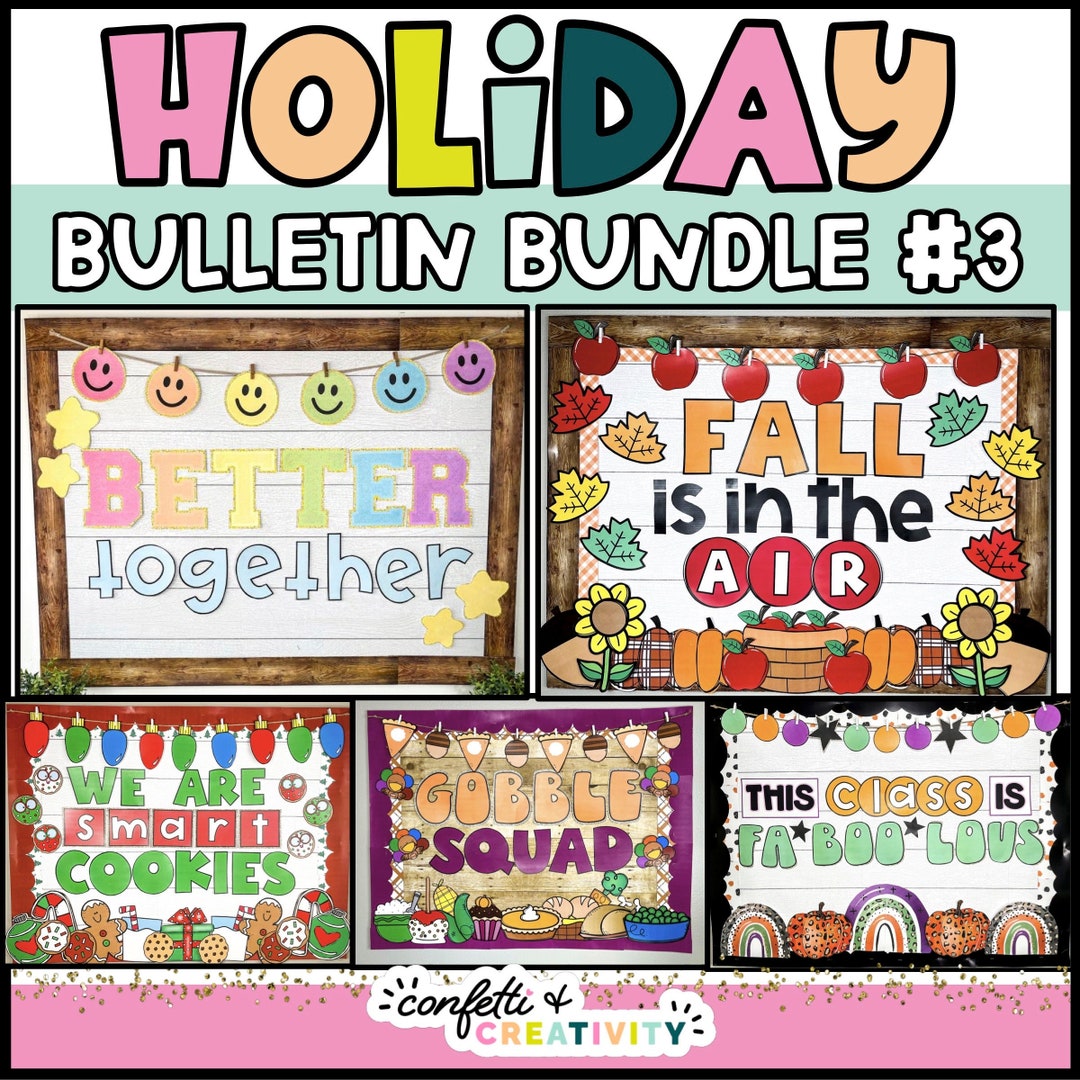 HOLIDAY Classroom Bulletin Board Bundle | Bulletin Board Kit ...