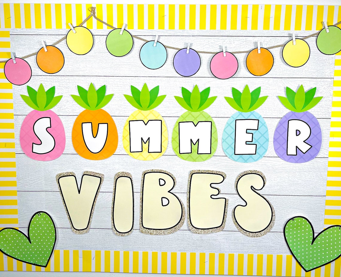 SUMMER Bulletin Board Pineapple Summer Bulletin Board - Etsy
