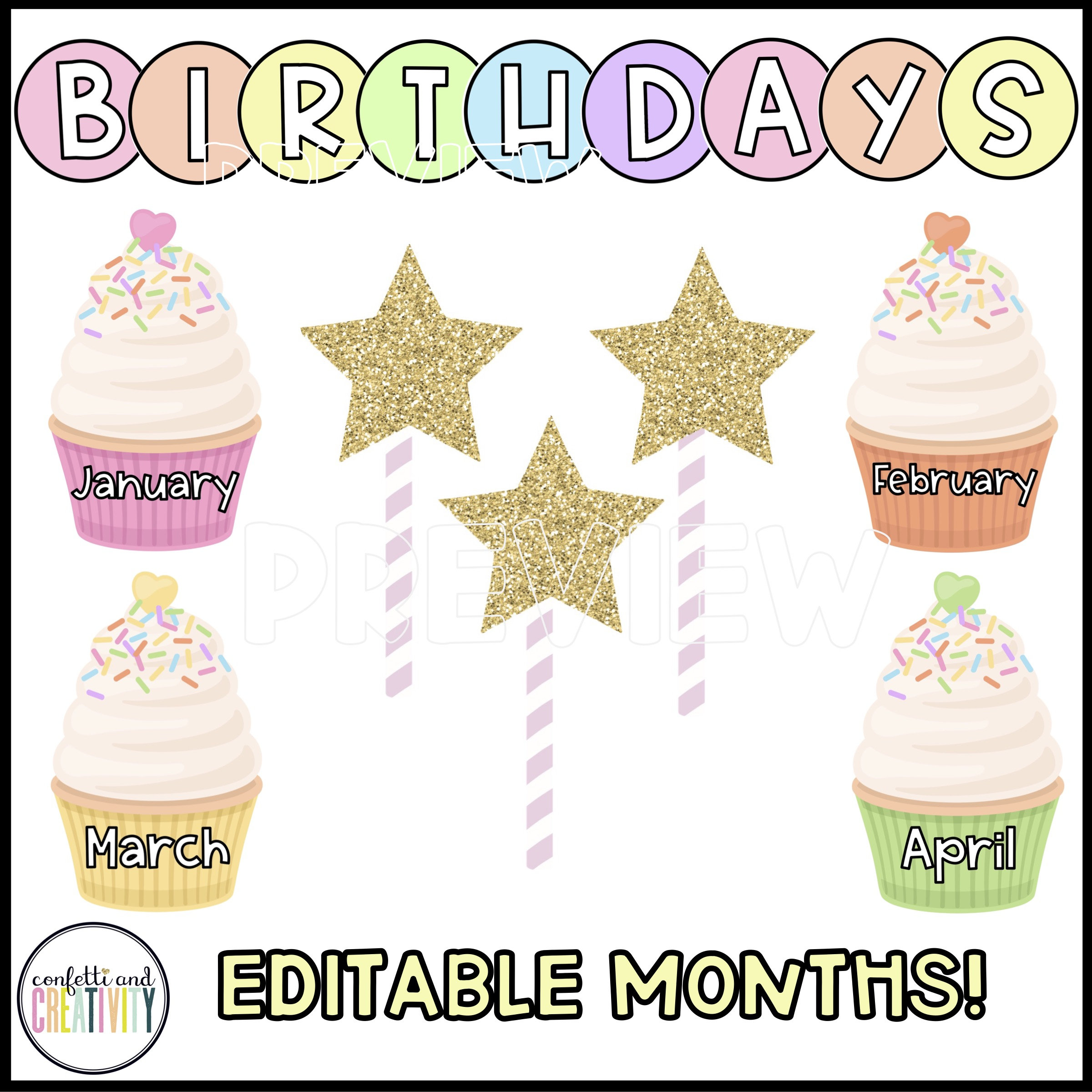 Pastel Classroom Birthday Display Classroom Birthday Board - Etsy Australia