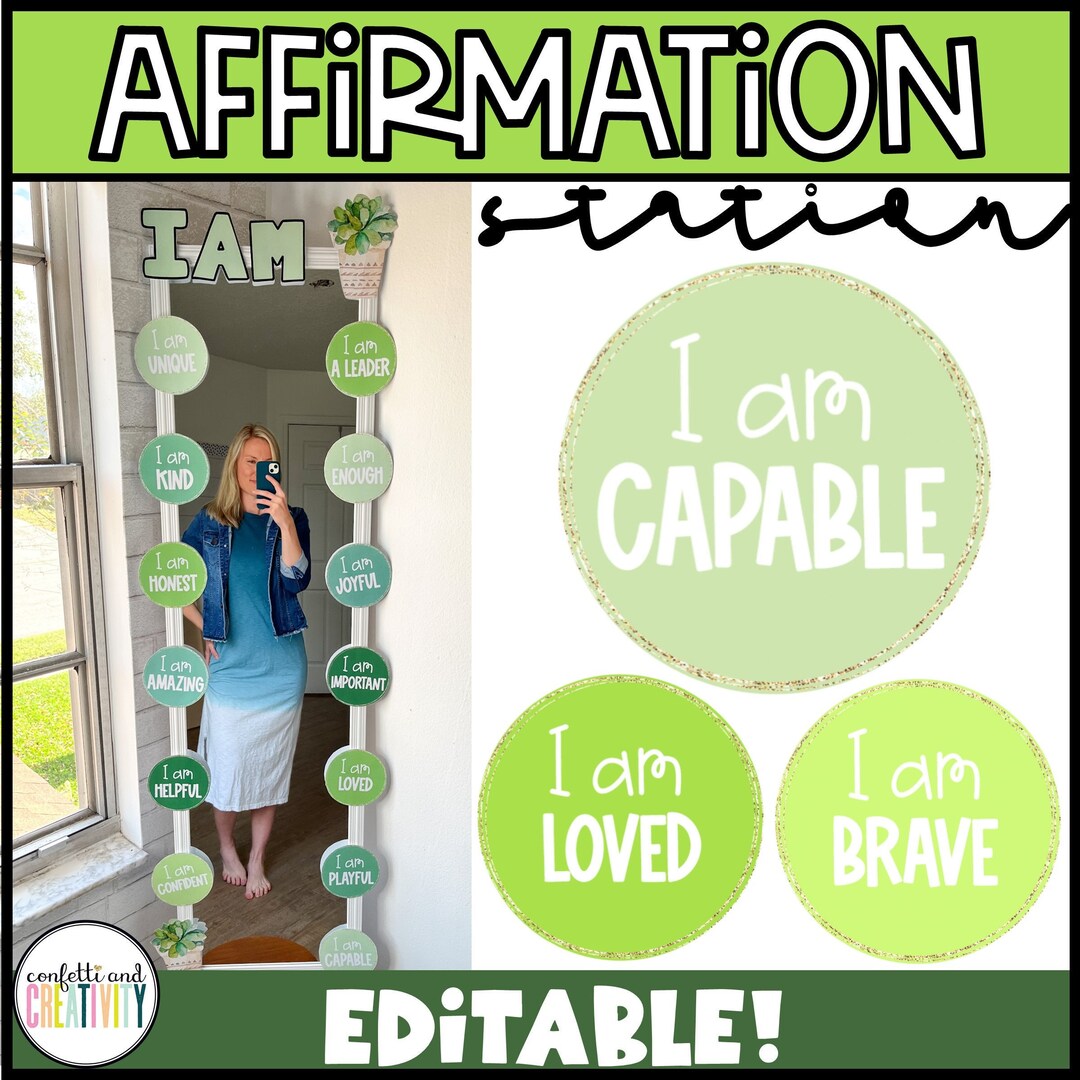 Affirmation Station for the Classroom | Plant Classroom Decor ...