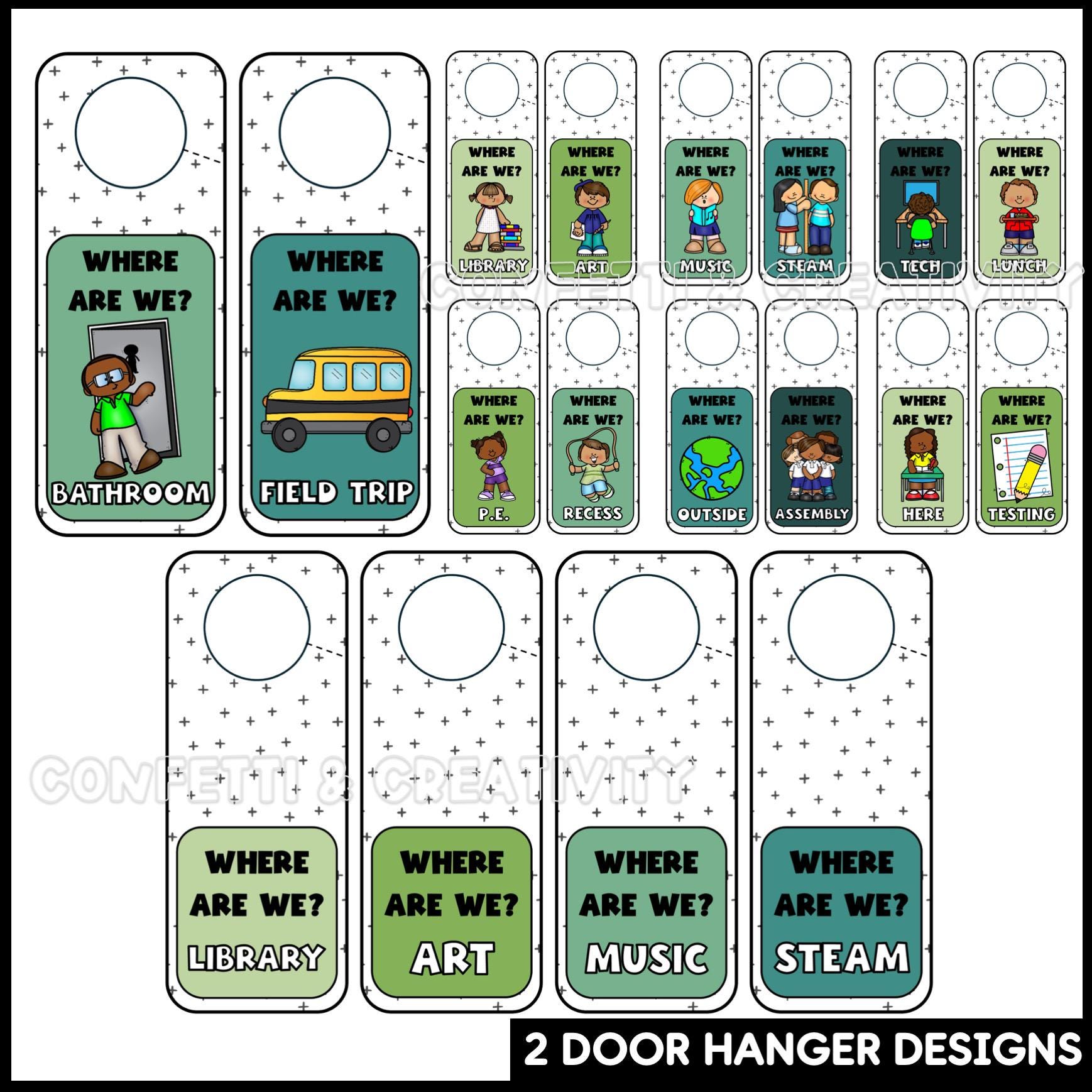 Classroom Where Are We Classroom Door Signs: Editable, Nature Decor ...