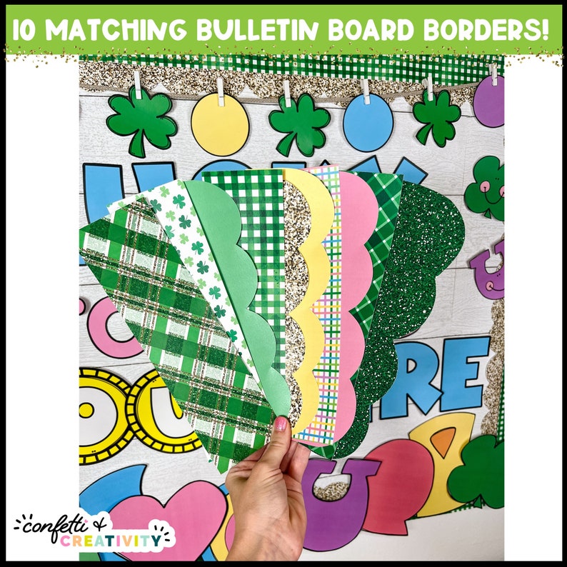 St. Patrick's Day Bulletin Board Kit: March Classroom Decor (digital ...