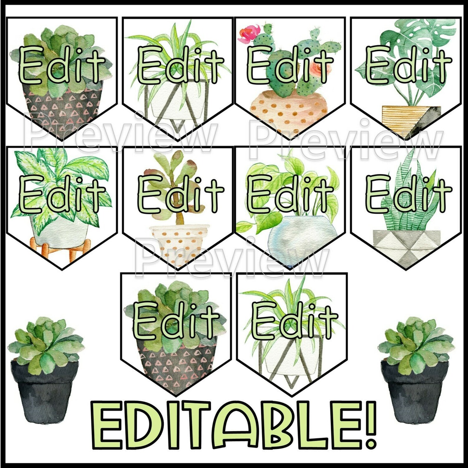 Plant Classroom Decor: Alphabet Banner A-Z (digital Download) - Etsy