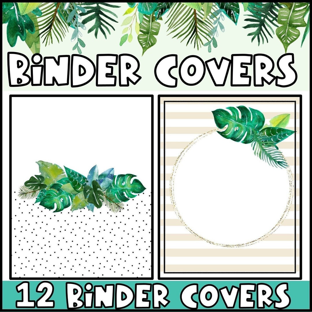 Teacher Binder Covers and Spines | Tropical Binder Covers | Classroom ...