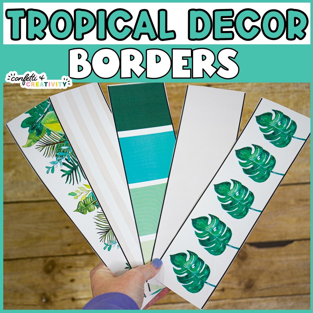 PRINTABLE Tropical Bulletin Board Borders | Bulletin Board Display ...